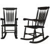 Outsunny Porch Rocker Chairs Set of 2, 350 lbs. Wooden Outdoor Rocking ...