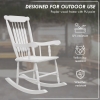 Outsunny Porch Rocker Chairs Set of 2, 350 lbs. Wooden Outdoor Rocking ...