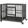 PawHut 43" Heavy Duty Dog Crate, Strong Steel Foldable Large Dog Crate ...