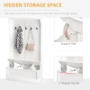 HOMCOM Hall Tree with Storage Bench, 71 Inch 3-In-1 Coat Rack with 5 ...