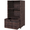 Outsunny Outdoor Storage Cabinet, Patio Storage Box Rack Rattan Wicker ...
