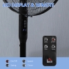 HOMCOM Floor Standing Fan with Remote Control, Oscillating, LED Screen ...