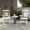 Outsunny Porch Rocker Chairs Set of 2, 350 lbs. Wooden Outdoor Rocking ...