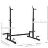 Soozier Multi-Function Barbell Squat Rack Stand, Heavy-Duty Strength ...