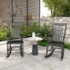 Outsunny Porch Rocker Chairs Set of 2, 350 lbs. Wooden Outdoor Rocking ...