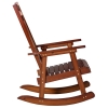 Outsunny Wooden Rocking Chair Set, 2-Piece Outdoor Porch Rocker with ...