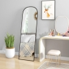 HOMCOM Arched Standing Mirror, 64" x 20" Full Length Mirror, Free ...