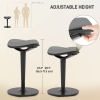 HOMCOM Standing Desk Stool, Ergonomic Wobble Chair, Adjustable Leaning ...