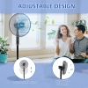 HOMCOM Floor Standing Fan with Remote Control, Oscillating, LED Screen ...