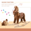 Qaba Rocking Horse Toy Kids Plush Toy Rocking Horse Ride On With ...