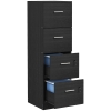 HOMCOM Vertical Filing Cabinet with Lock, 4 Drawer File Cabinet with ...