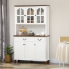 HOMCOM Kitchen Buffet with Hutch, Freestanding Pantry Cabinet with 6 ...