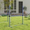 PawHut 6 Piece Dog Agility Set with Adjustable Height Jump Bars, Carry ...