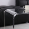 HOMCOM Acrylic Coffee Table 39.25" Long Rectangle Tea Table for Living ...