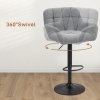 HOMCOM Swivel Barstools Set of 2 Adjustable Bar Stools with Footrest ...