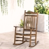Outsunny Wooden Rocking chair Traditional Porch Rocker for Outdoor ...