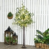 HOMCOM 6ft LED Olive Tree with 300 Warm White Lights, Light up Olive ...