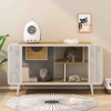 Spacious Cat House with Tempered Glass, White | Aosom.com