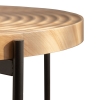 Modern Thread Design Round Coffee Table Set of 2, Natural | Aosom.com