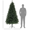HOMCOM 7.5ft Artificial Christmas Trees with 1346 Branch Tips, Auto ...