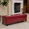 Storage Ottoman with Contemporary Design, Red | Aosom.com