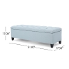 Storage Ottoman with Contemporary Design, Blue | Aosom.com