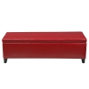 Storage Ottoman with Contemporary Design, Red | Aosom.com