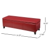 Storage Ottoman with Contemporary Design, Red | Aosom.com