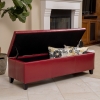 Storage Ottoman with Contemporary Design, Red | Aosom.com