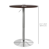 HOMCOM High Top Bar Table, Adjustable Round Kitchen Table with Swivel ...