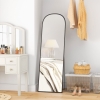 HOMCOM Arched Standing Mirror, 64" x 20" Full Length Mirror, Free ...