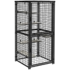 PawHut Cat Cage Multi-Level Catio Steel Outdoor Cat Enclosure w/ UV-and ...