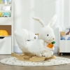 Qaba Baby Rocking Chair, Rabbit Shaped Plush Animal Rocker | Aosom.com