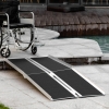 HOMCOM Aluminum Portable Skidproof PVC Carpeted Folding Wheelchair Ramp ...
