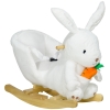 Qaba Baby Rocking Chair, Rabbit Shaped Plush Animal Rocker | Aosom.com