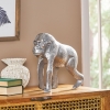 Handcrafted Aluminum Ape Figurine with Polished Silver Finish, Grey ...