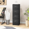 HOMCOM Vertical Filing Cabinet with Lock, 4 Drawer File Cabinet with ...