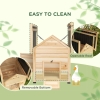 PawHut Duck Coop, Wooden House with Openable Roof | Aosom.com