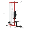 Soozier Lat Pull Down Machine, High / Low Pulley Machine with ...