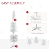 HOMCOM 6' Prelit Christmas Trees, Pencil Artificial Christmas Tree with ...