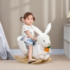 Qaba Baby Rocking Chair, Rabbit Shaped Plush Animal Rocker | Aosom.com