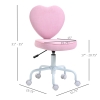 HOMCOM Pink Love Heart Shaped Back Office Chair | Aosom.com
