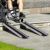 HOMCOM Telescopic Wheelchair Ramp, 8ft, 600 lbs, Aluminium Threshold ...