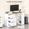 HOMCOM 47" Modern Home Office Computer Desk Bookcase Combo Writing ...