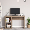 HOMCOM Rectangle Computer Desk Thick Board with Display Shelves Home ...
