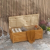 Outsunny 176L Outdoor Storage Box, Wooden Deck Storage Container with 2 ...