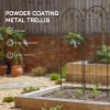 Outsunny Metal Trellis Set of 2, Garden Trellis for Climbing Plants ...