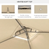 Outsunny 10' x 12' Patio Gazebo Outdoor Canopy Shelter with 2-Tier Roof ...