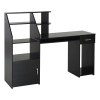 HOMCOM Computer Desk with Cabinet and Drawer, Home Office Gaming Table ...