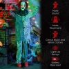 HOMCOM 6' Clown Animatronic, Red Haired Life Size Outdoor Halloween ...
